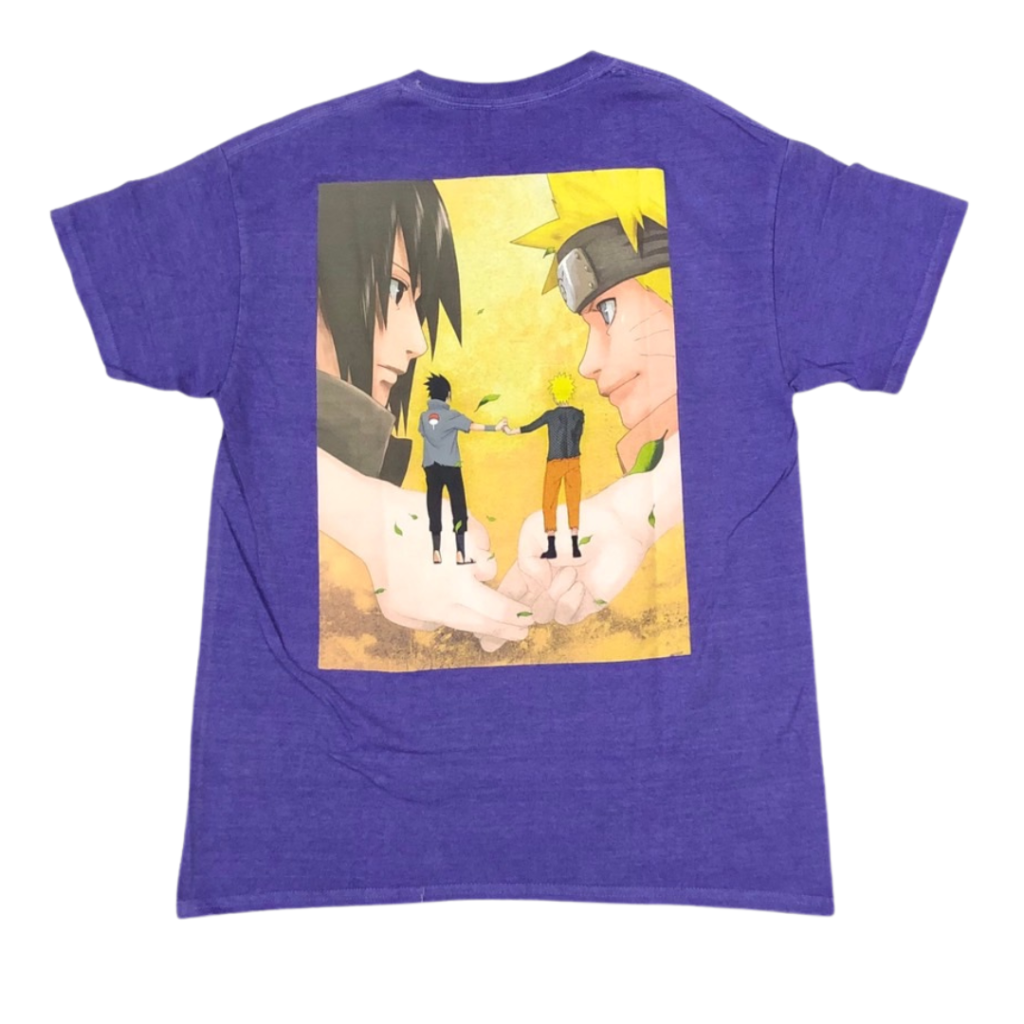 NARUTO SHIPPUDEN Short Sleeve T-Shirt: Naruto Sasuke Fight – AREA-23