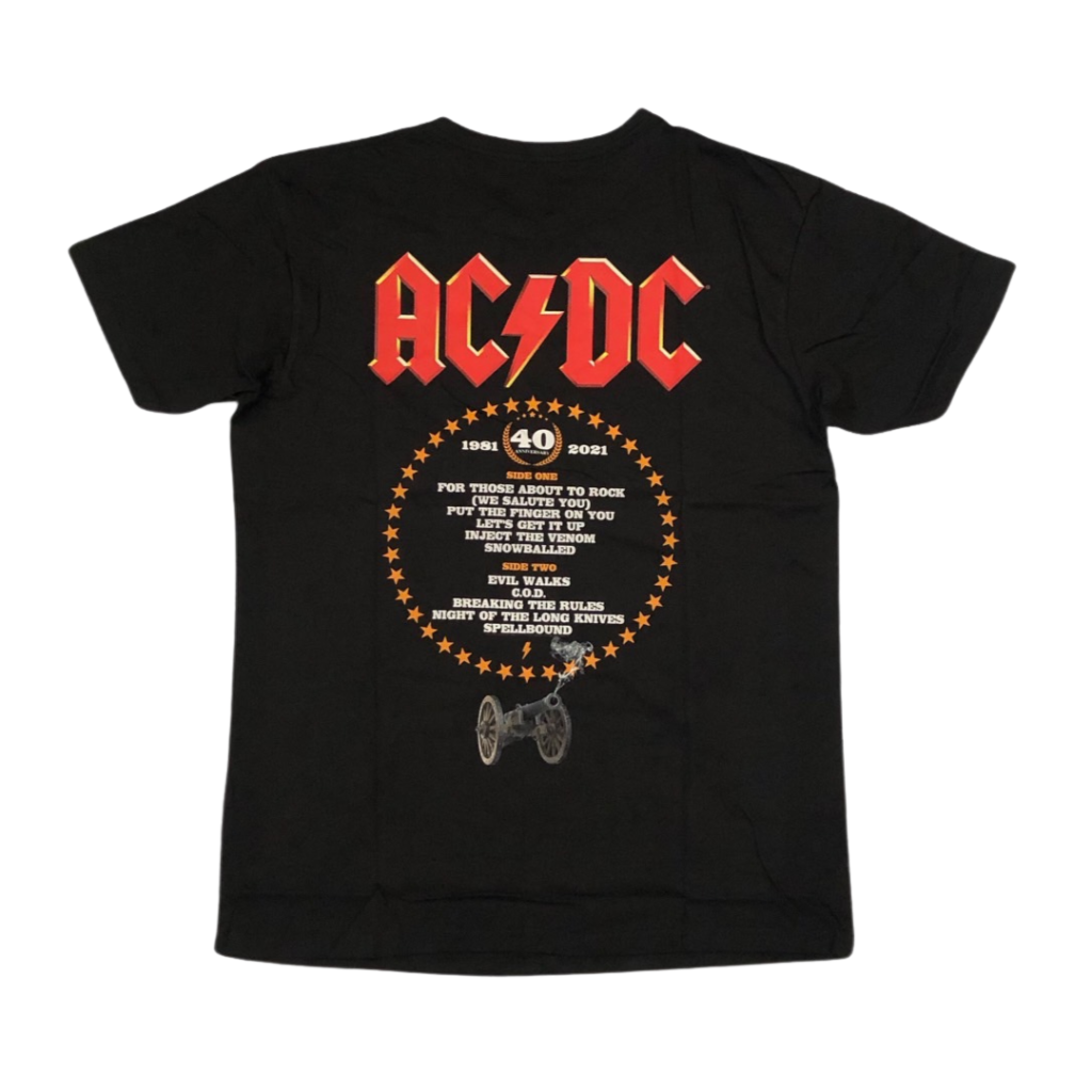 AC/DC Short Sleeve T-Shirt: FTATR 40th Flaming | AREA-23