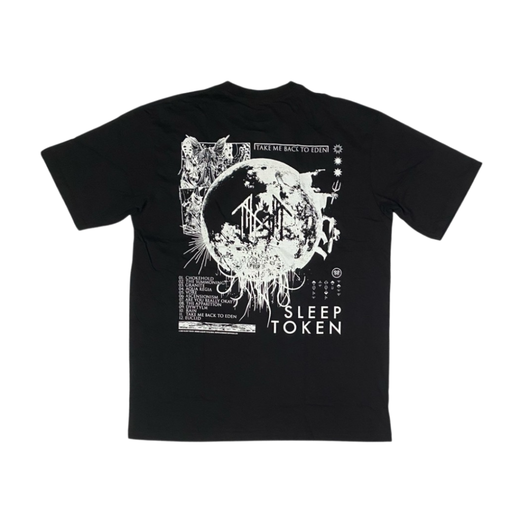 SLEEP TOKEN Short Sleeve T-Shirt: TMBTE Tracklist Backprinted – AREA-23